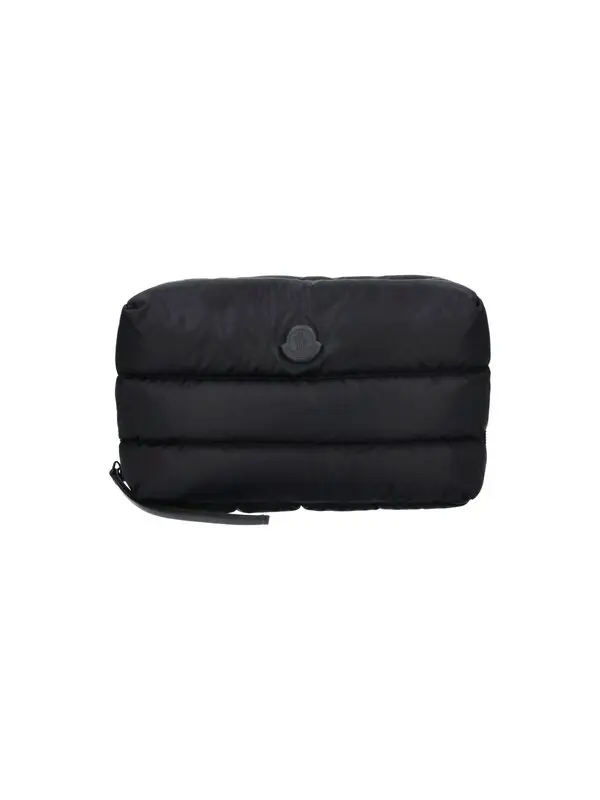 Moncler Polyamide Crossbody Bag With Leather Inserts - Black