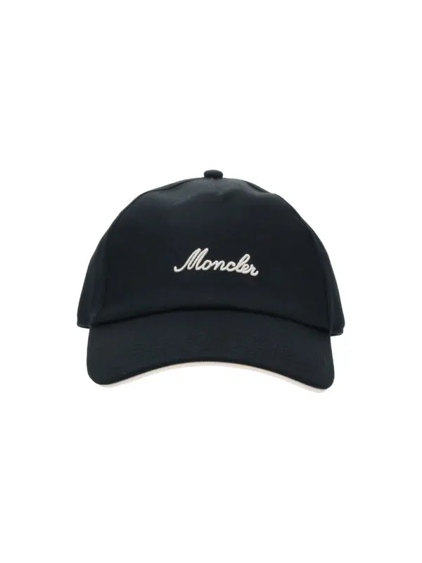 Moncler Cotton Baseball Cap - Black