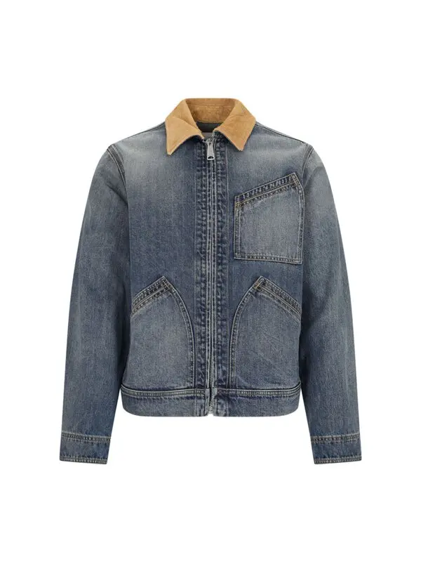 Alexander McQueen Denim Jacket With Shearling Collar