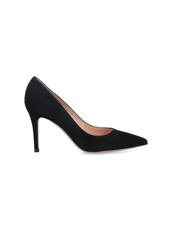 GIANVITO ROSSI Suede High Heel Pumps - Black