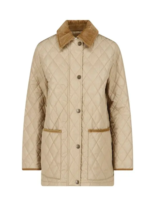 Burberry Quilted Corduroy Collar Jacket