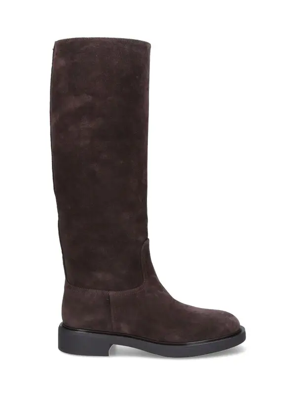 GIANVITO ROSSI Knee-high Suede Boots - Brown
