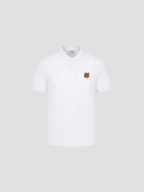 Maison Kitsuné Fox Patch Polo Shirt - White