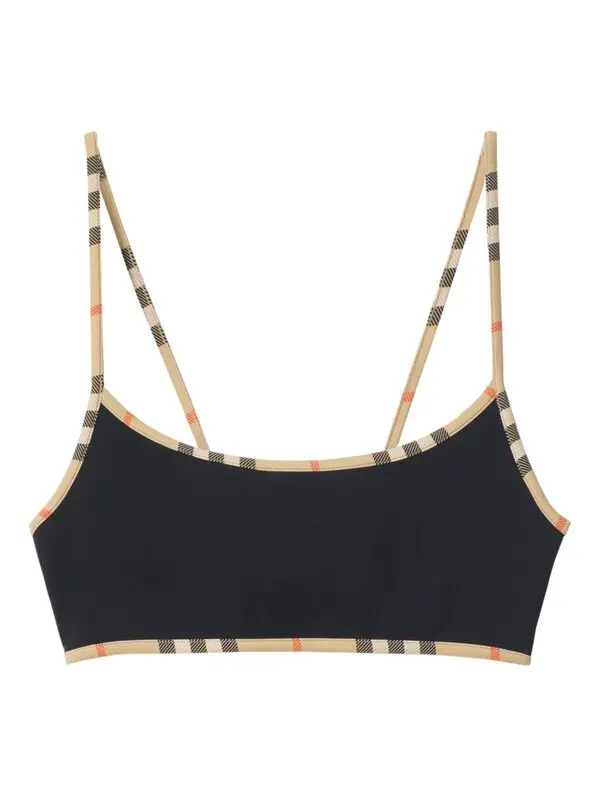 Burberry Scoop Neck Swimwear With Tie Fastening