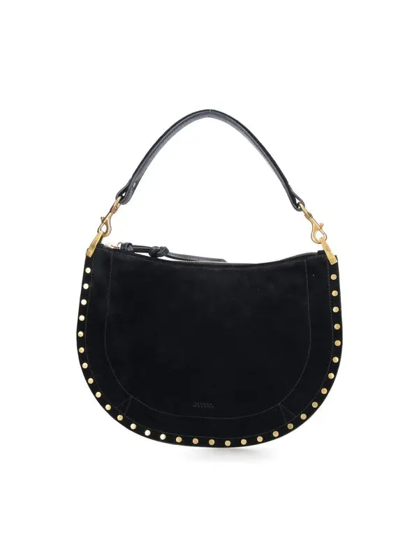 Isabel Marant Étoile Studded Crescent Shoulder Bag - Black