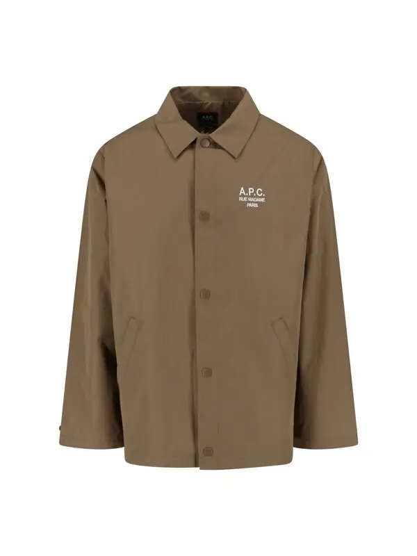 A.p.c. Polyester Cotton Jacket - Brown