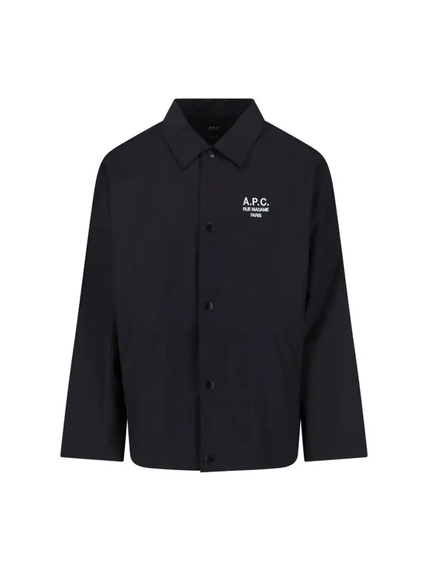 A.p.c. Cotton-blend Collared Jacket - Black