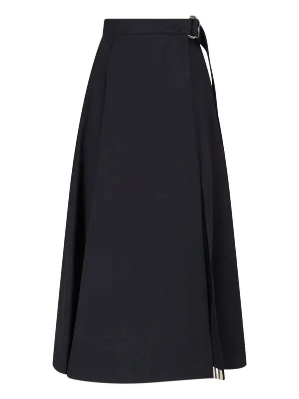 Burberry Asymmetrical Wrap Skirt