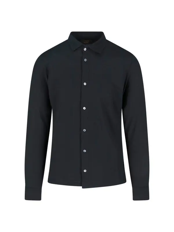ZANONE 100% Cotton Shirt - Black