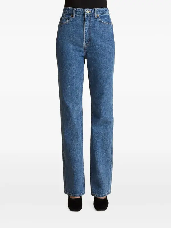 Khaite Belt Loops Front Button & Zip Jeans - Blu