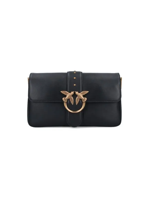 Pinko Leather Mini-ready Crossbody Bag - Black