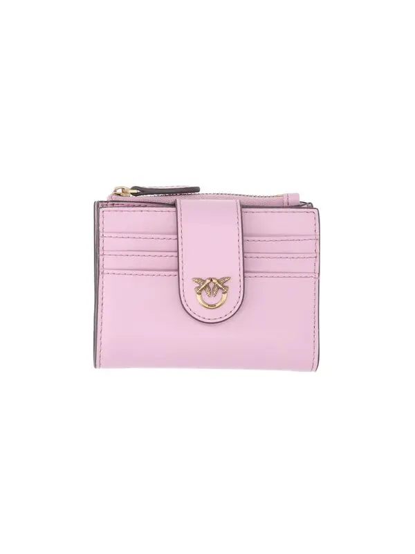 Pinko Light & Natural Calf Leather Wallet - Pink