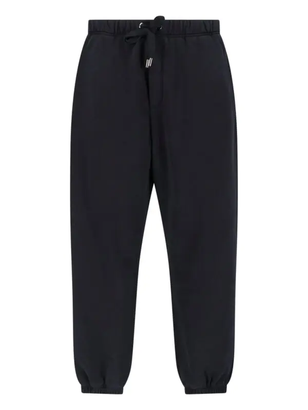 Dolce & Gabbana Cotton Trousers With Drawstring Waist - Black