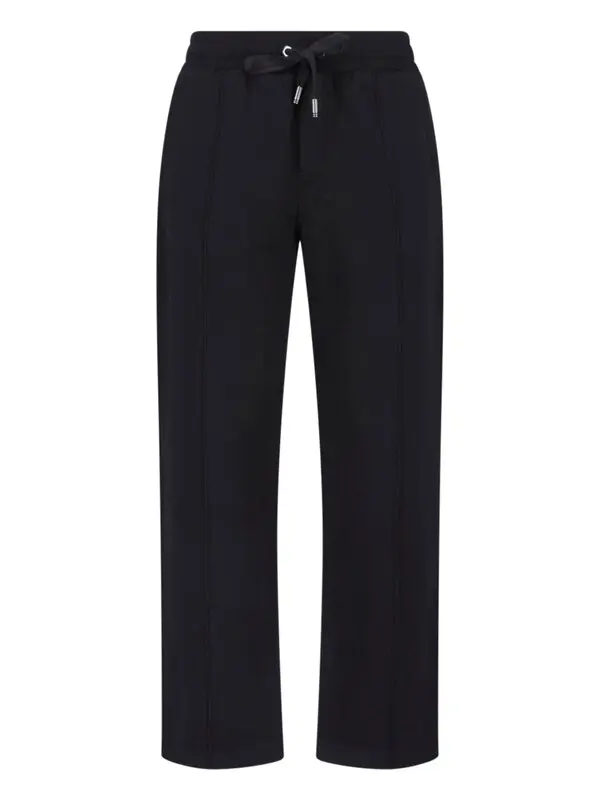 Dolce & Gabbana Cotton Trousers With Drawstring Waist - Black