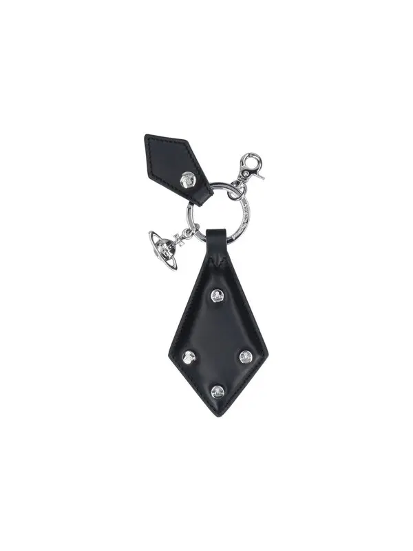 VIVIENNE WESTWOOD Calf Leather Keychain - Black