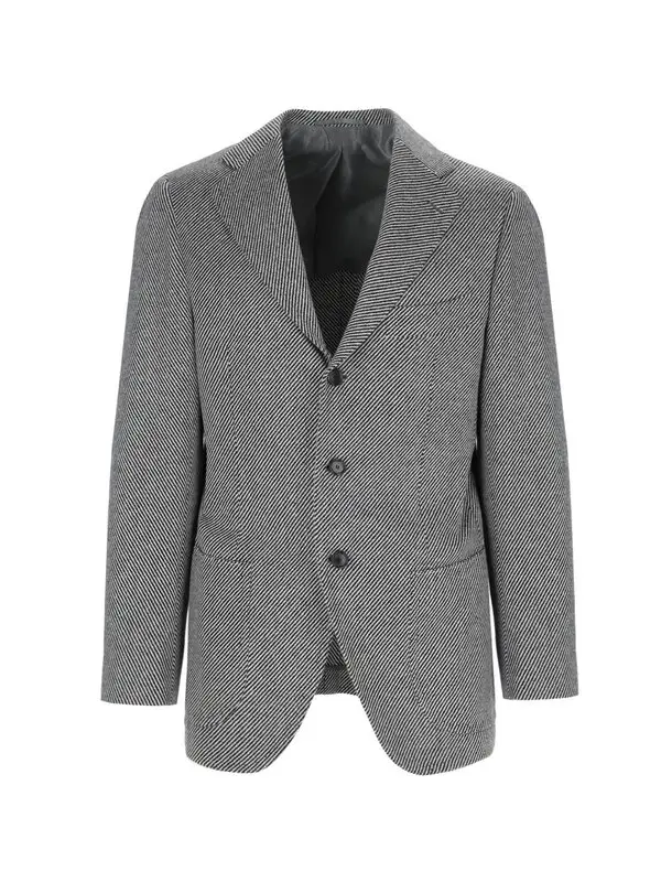 Cesare Attolini Herringbone Three-button Blazer