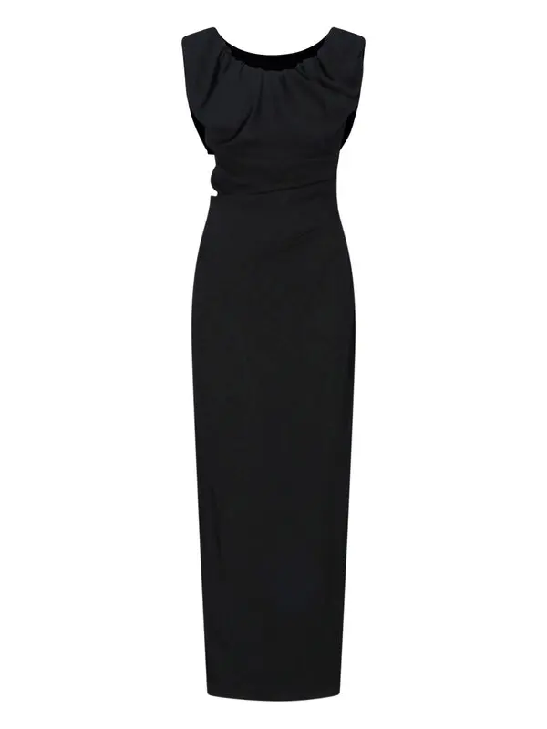 VIVIENNE WESTWOOD Sleeveless Draped Maxi Dress - Black