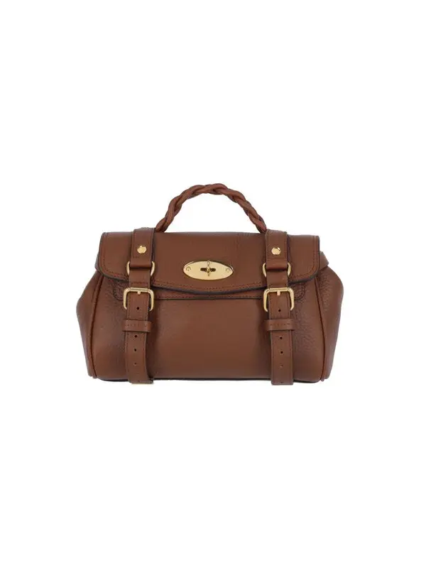 Mulberry Bovine Leather Handbag With Turn Lock Closure - Brown