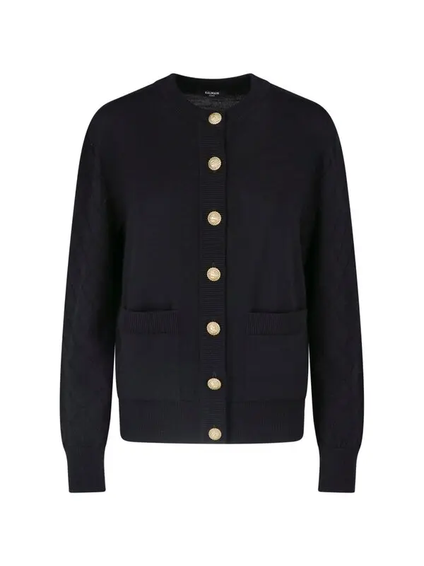 Balmain 100% Virgin Wool Button-front Cardigan