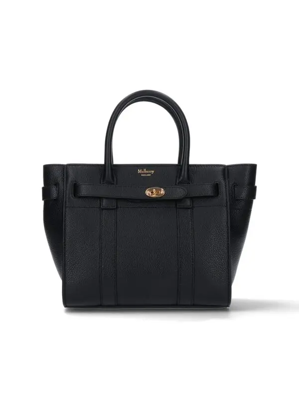 Mulberry Structured Leather Tote Bag With Top Handles