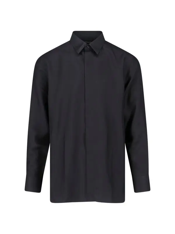 TOM FORD Long Sleeve Button-front Dress Shirt - Black