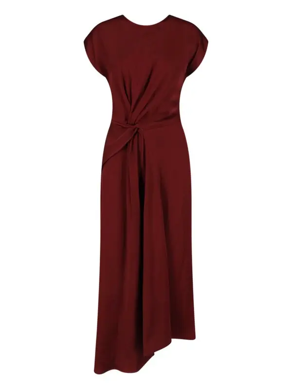 Victoria Beckham Satin-blend Midi Dress - Red
