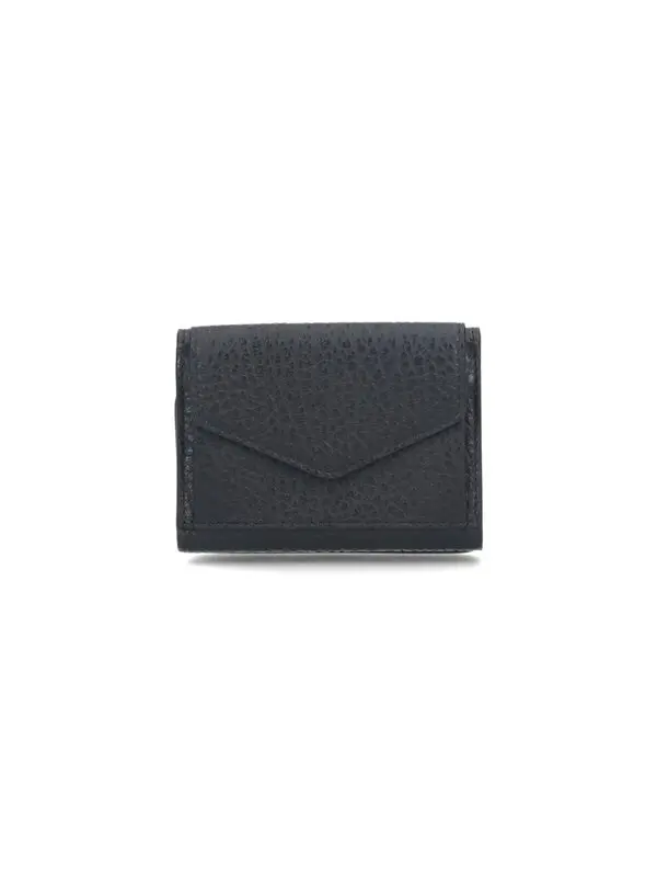 MAISON MARGIELA Leather Wallet With Viscose Lining - Black