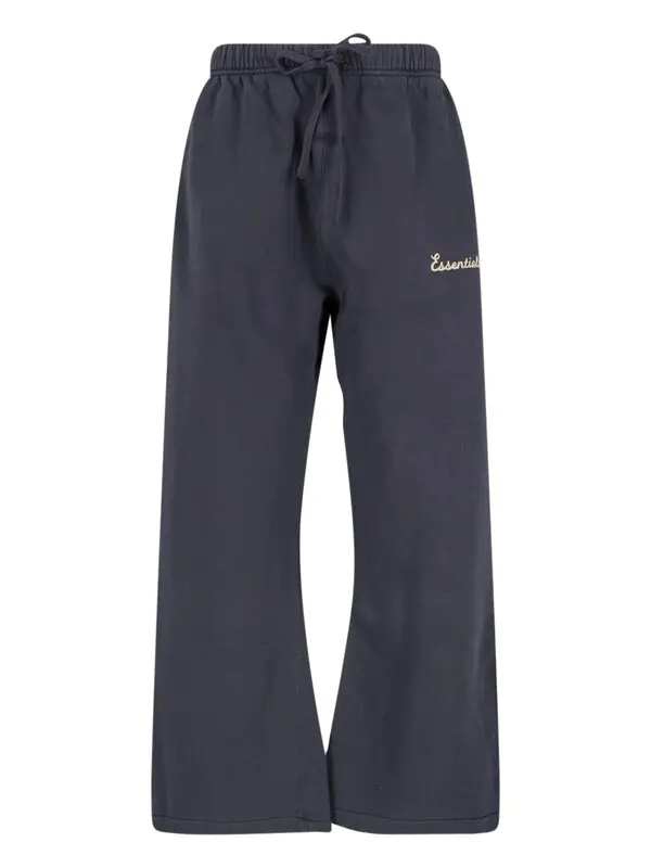 Fear Of God 100% Cotton Drawstring Trousers - Black