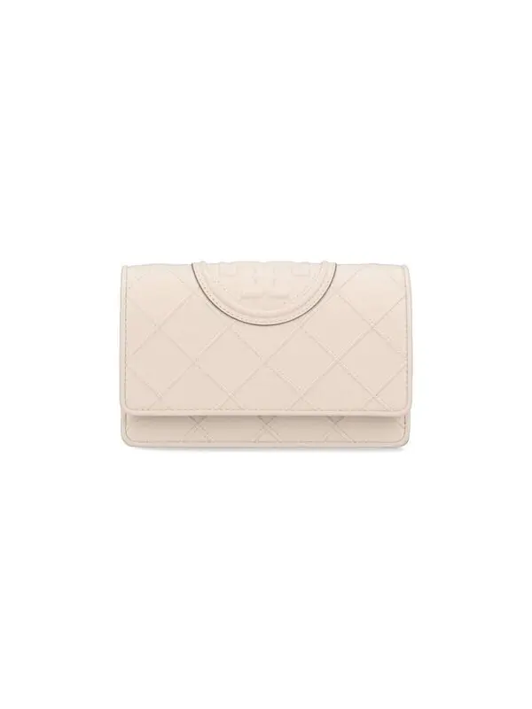 Tory Burch Lamb Leather Wallet - White