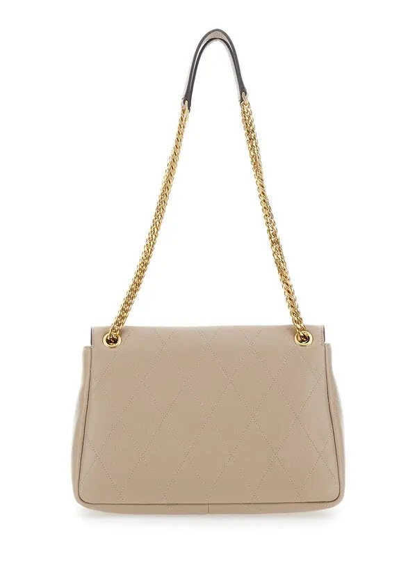 Tory Burch Quilted Chain Shoulder Bag - Grey