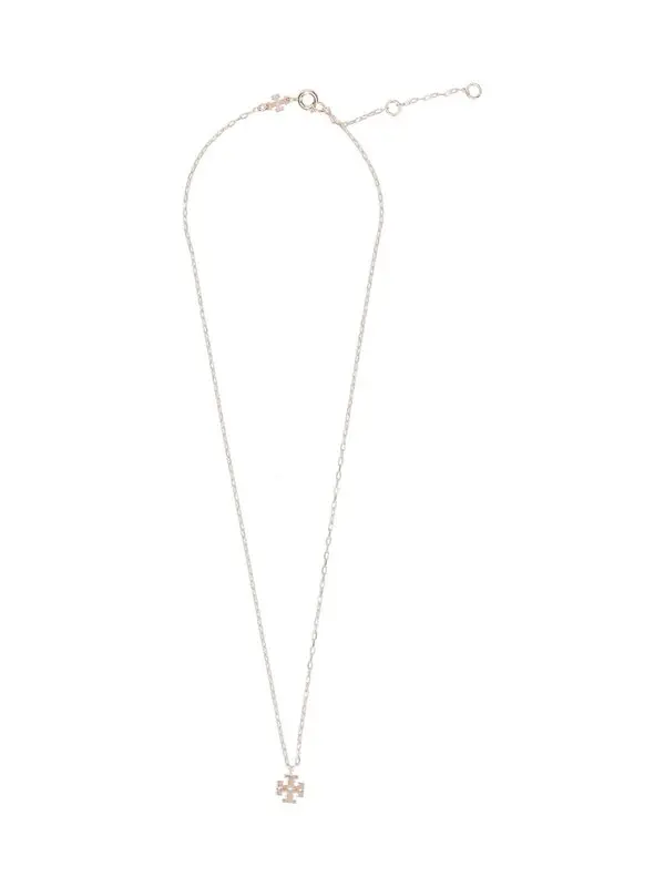 Tory Burch Brass & Cubic Zirconia Pendant Necklace - Gold