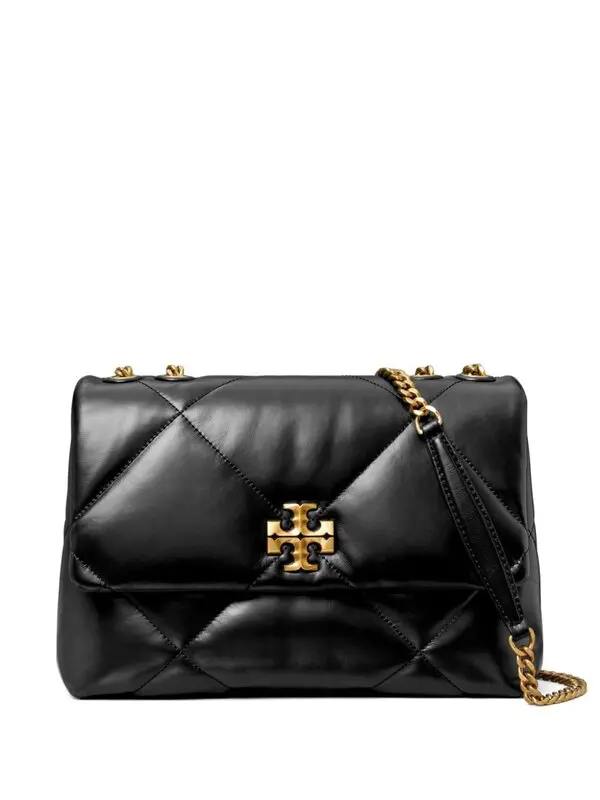 Tory Burch Mini Diamond Quilted Leather Shoulder Bag - Black