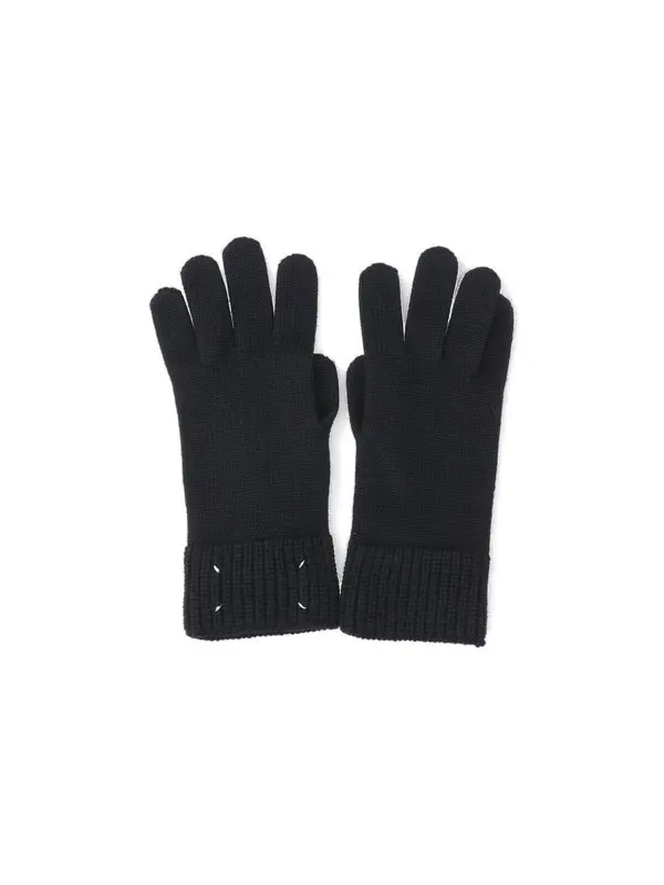 MAISON MARGIELA 100% Wool Gloves - Black
