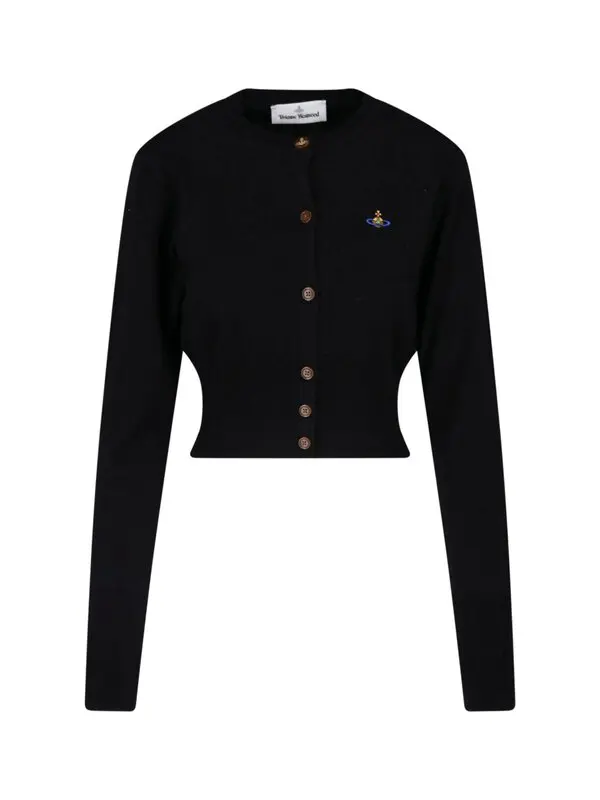 VIVIENNE WESTWOOD Button-detailed Cotton-cashmere Blend Cardigan - Black