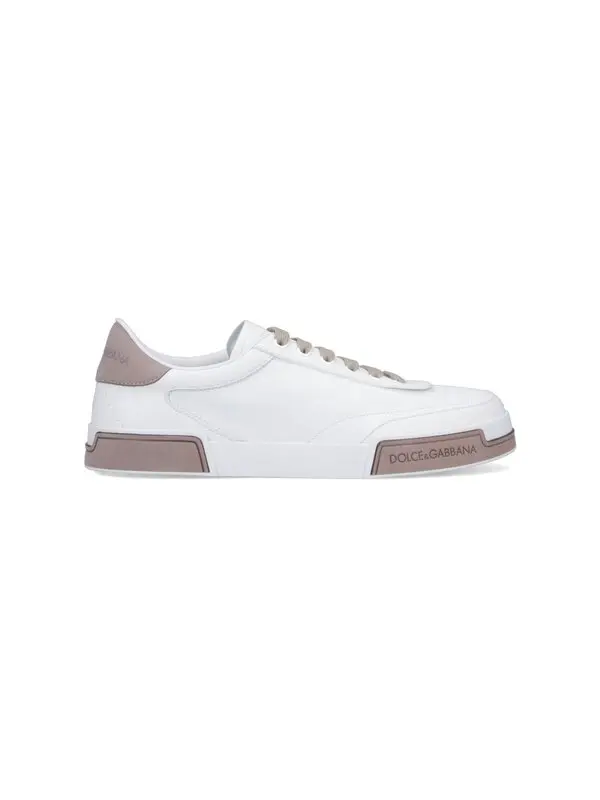 Dolce & Gabbana Calf And Lamb Leather Sneakers - White