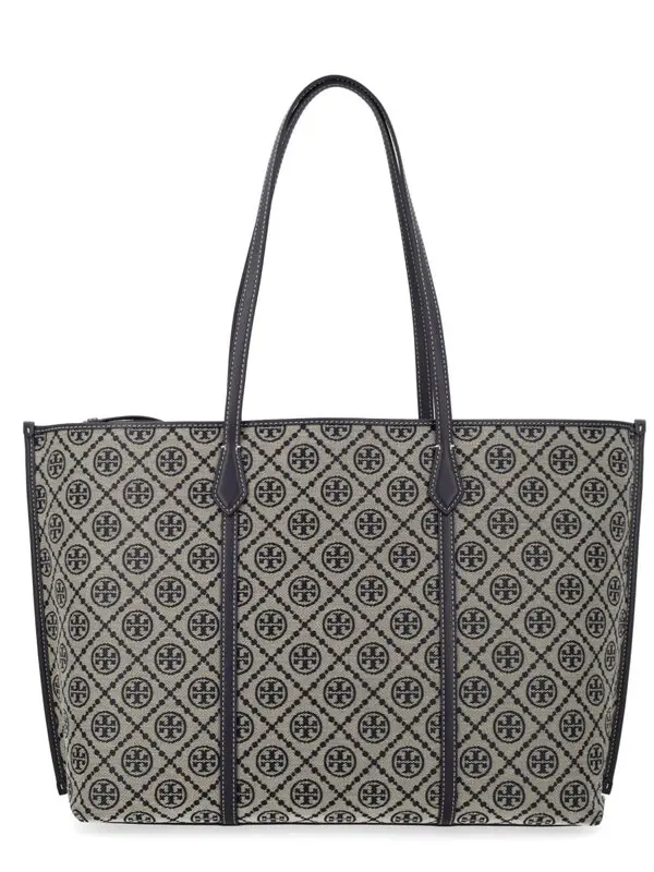 Tory Burch Monogram Canvas Tote Bag - Blue