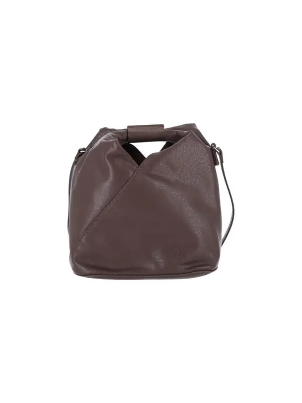 MAISON MARGIELA Contrast Leather Bucket Bag With Copper Hardware - Brown