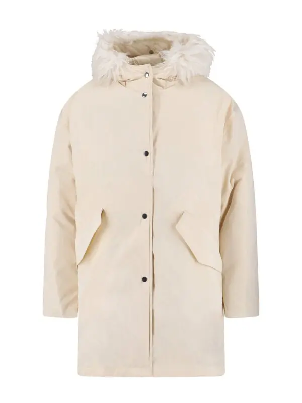 JIL SANDER Fur-trim Hooded Long Parka