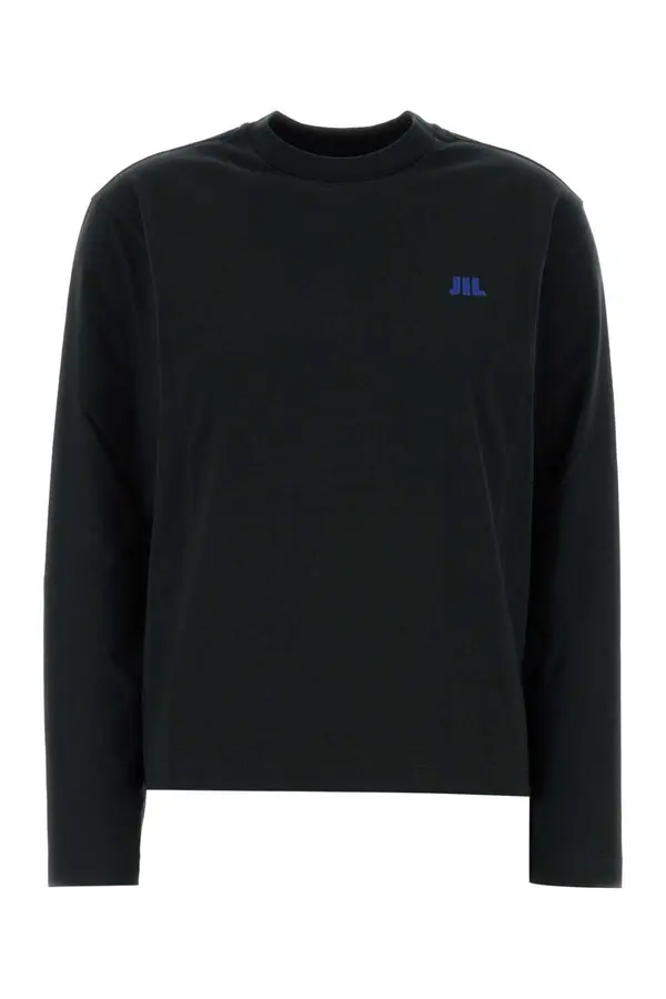 JIL SANDER Cotton Long Sleeve T-shirt - Black