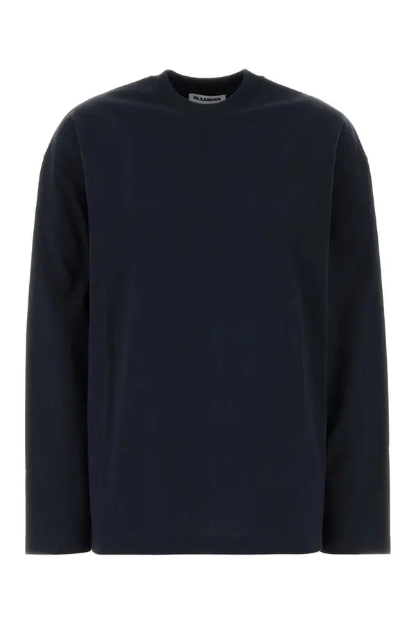 JIL SANDER 100% Cotton T-shirt - Blue