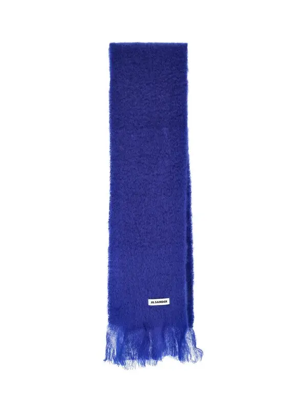 JIL SANDER Mohair & Wool Scarf - Blue