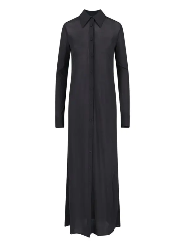 JIL SANDER Long Sleeve Collared Shirt Dress
