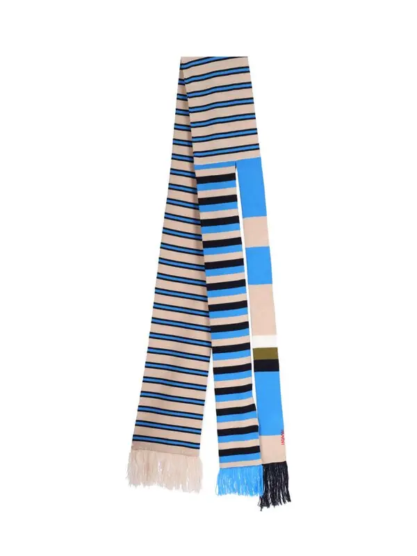 Marni Striped Fringe Scarf