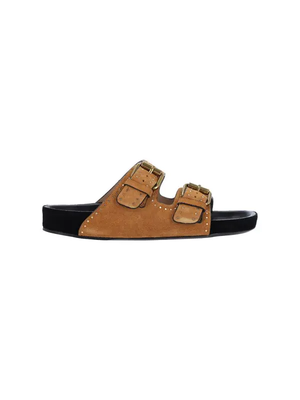 Isabel Marant Étoile Studded Double-buckle Slide Sandals