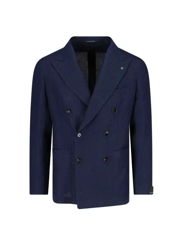 Tagliatore Wool-linen Jacket - Blue