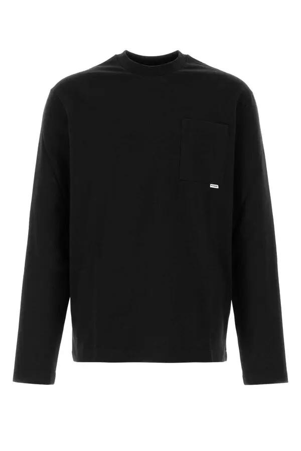 JIL SANDER 100% Cotton T-shirt - Black