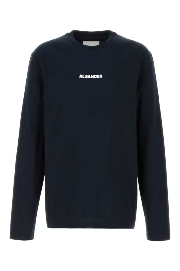 JIL SANDER 100% Cotton T-shirt - Blue