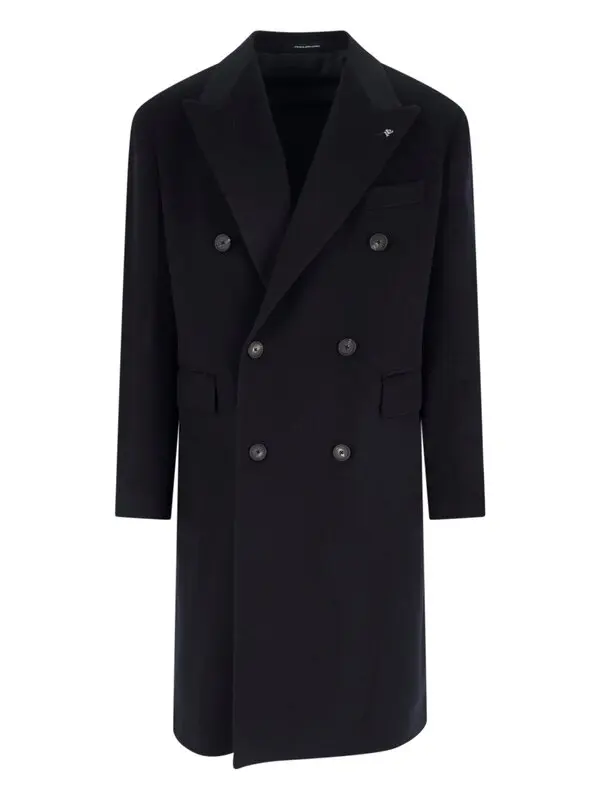 Tagliatore Double-breasted Tailored Overcoat - Blue
