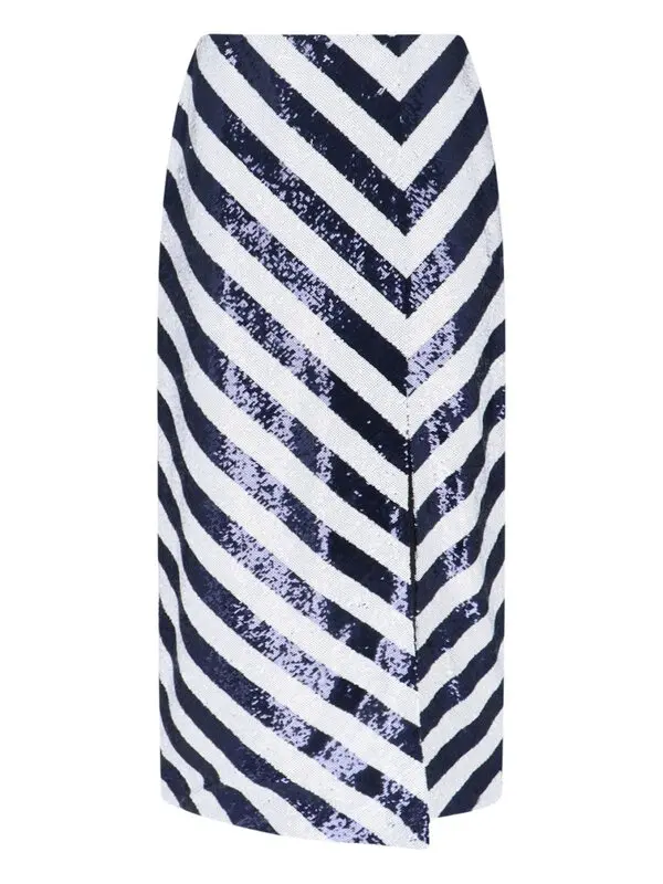Ralph Lauren Chevron Print Midi Skirt