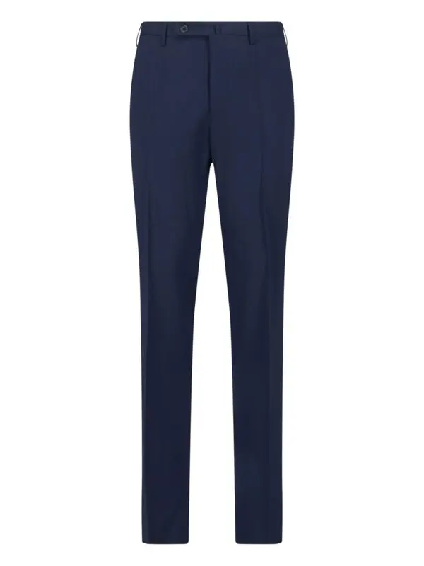 Incotex 100% Virgin Wool Tailored Trousers - Blue